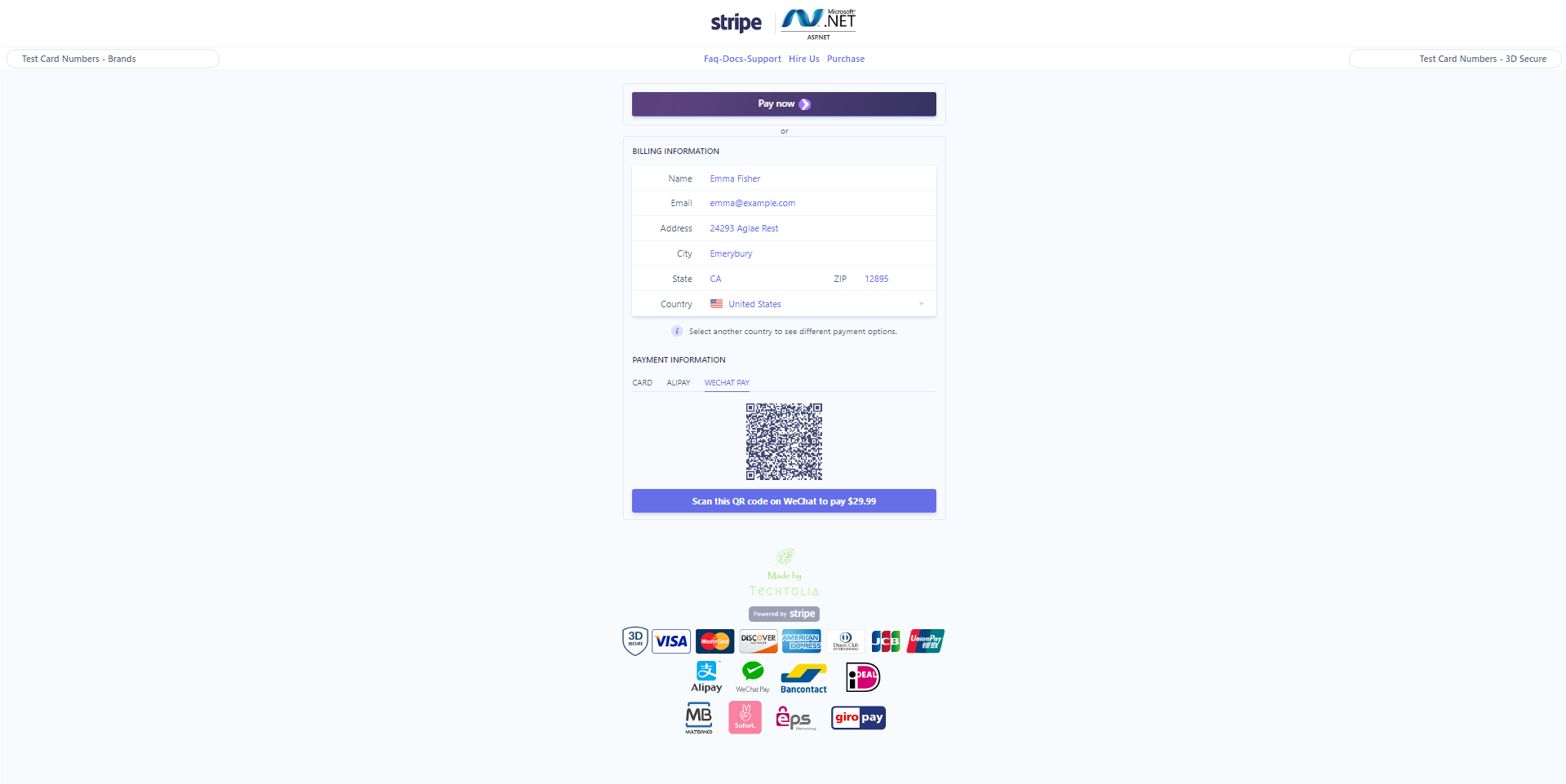 Stripe Checkout In Aspnet Web Forms Application Built With C And Javascript By Techtolia